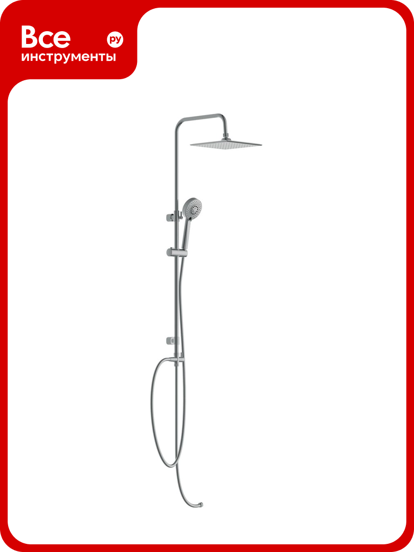 Душевая система Cersanit NENO 5 режимов, шланг 150 PVC 63477, латунный, с поворотной конструкцией