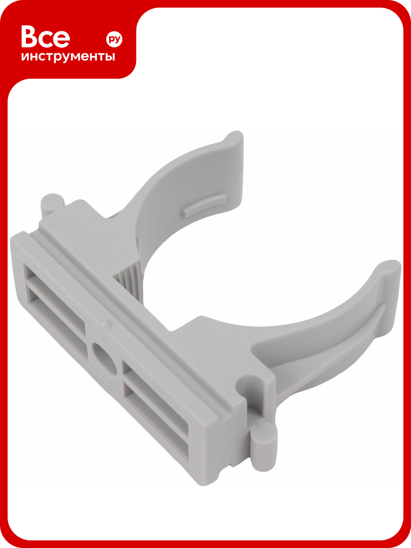 Крепеж-клипса для труб Gigant прямой монтаж D32 серая 25шт, крепления