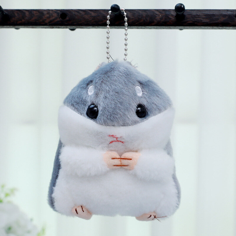 Плюшевый хомяк-брелок-подвеска 10-15 см милый зверек для детей подарок