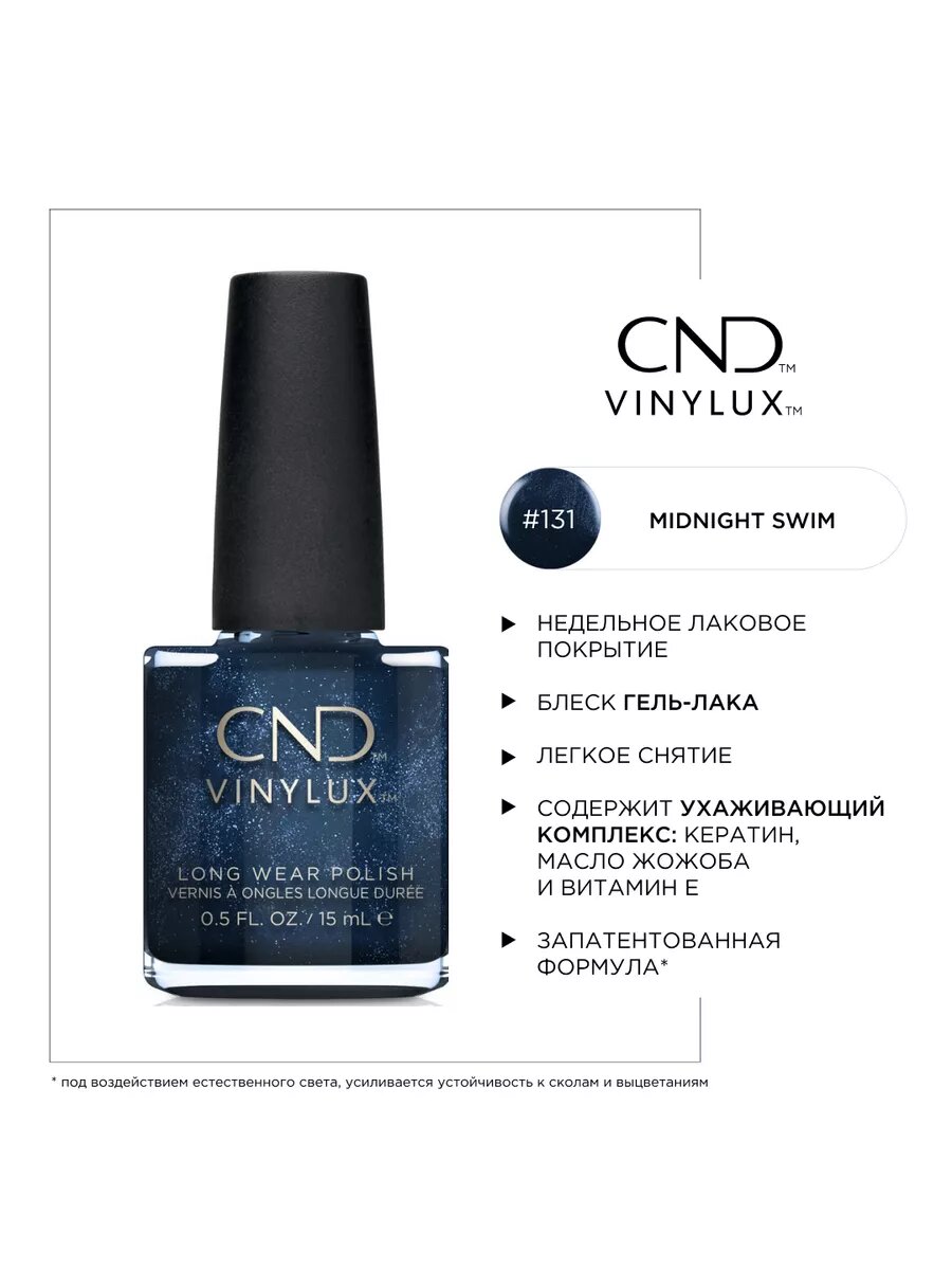 Лак для ногтей Vinylux #131 Midnight Swim, 15мл