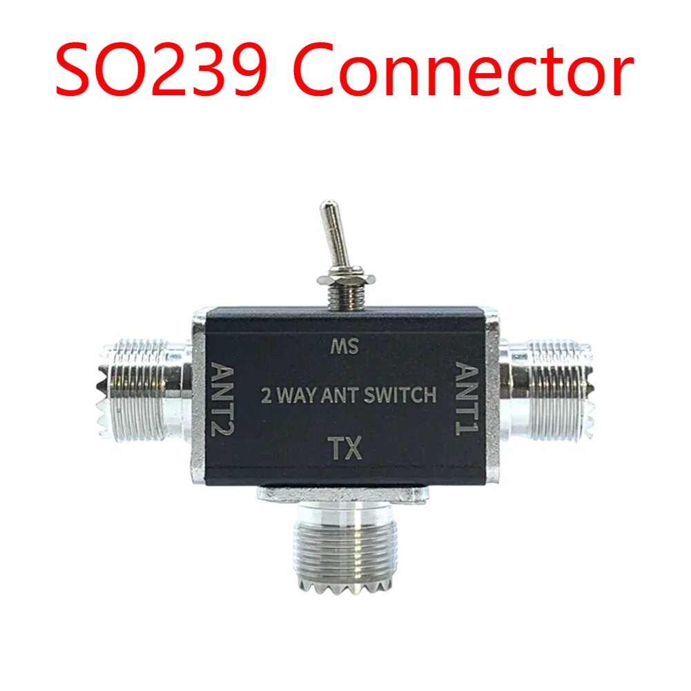 2-полосные коаксиальные переключатели антенны CB/HAM, разъем SO239/BNC, 100 Вт, 0-50 МГц, ручные коаксиальные переключатели антенны, 1 вход и 2 выхода, SO239 Connector