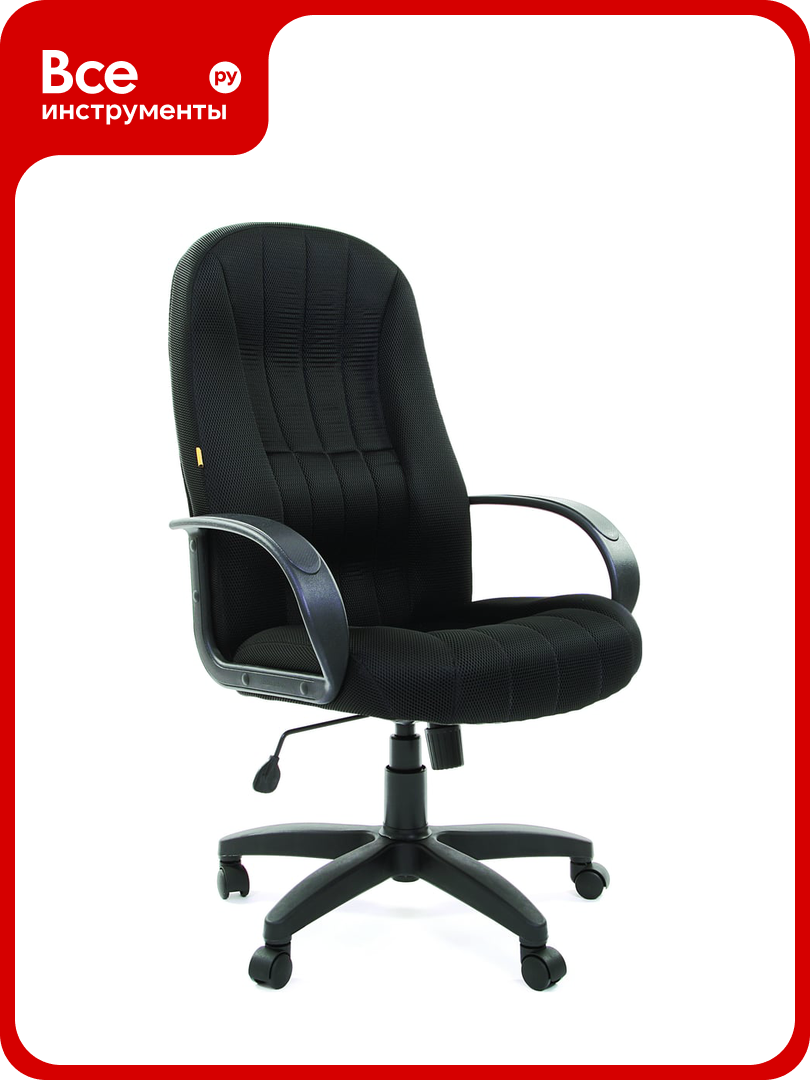 Компьютерное кресло CHAIRMAN 685 TW-11 черный 00-01173446, Оснащено колесиками, благодаря чему передвигается без усилий