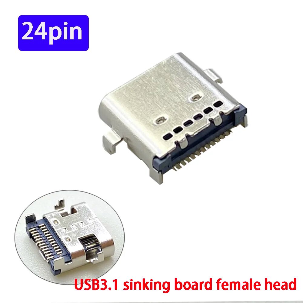 HBXINTAO Разъемы USB типа C для пайки 16/24-контактные 24pin-B