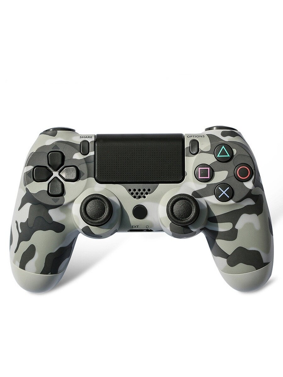Беспроводный геймпад MyPads Dualshock 4 для Sony PlayStation 4 / ПК / смартфона / Серый Камуфляж