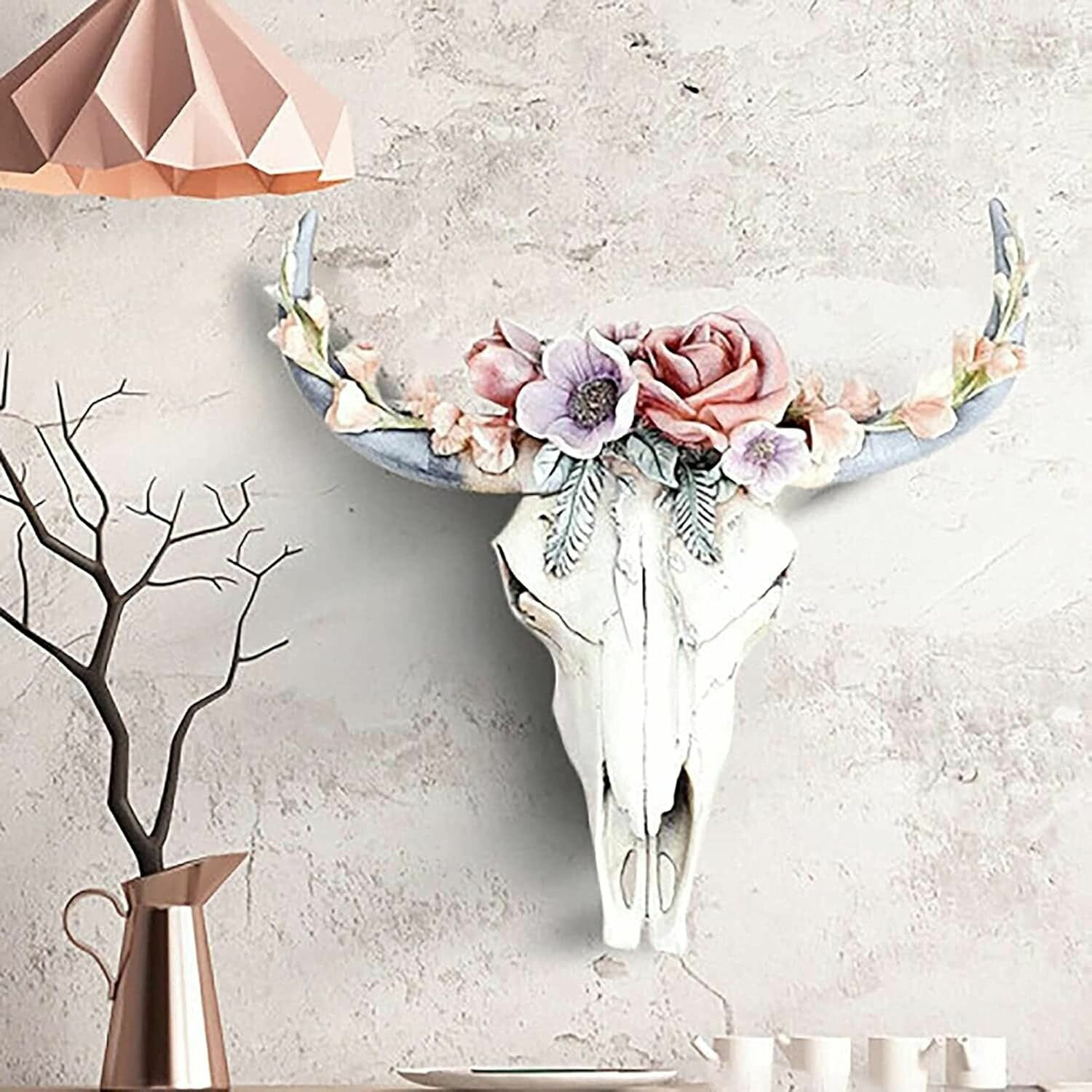 Орнамент настенная 3D статуя животного для домашнего декора 18x18x5cm