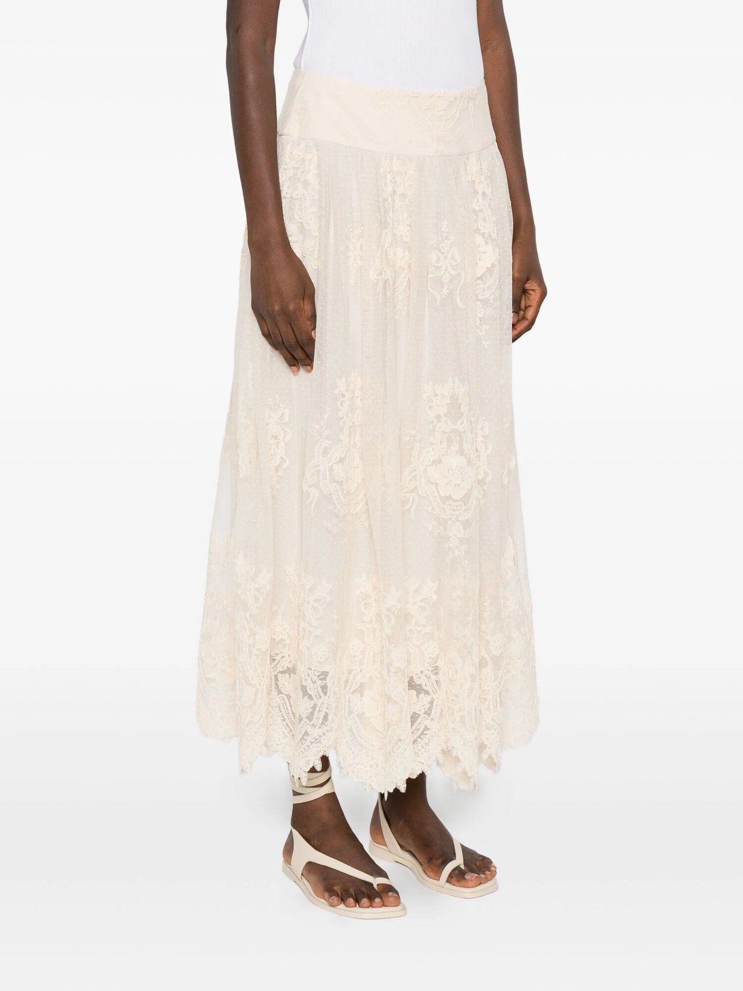 Юбка ZIMMERMANN Lace maxi skirt, размер 42 — фото 1