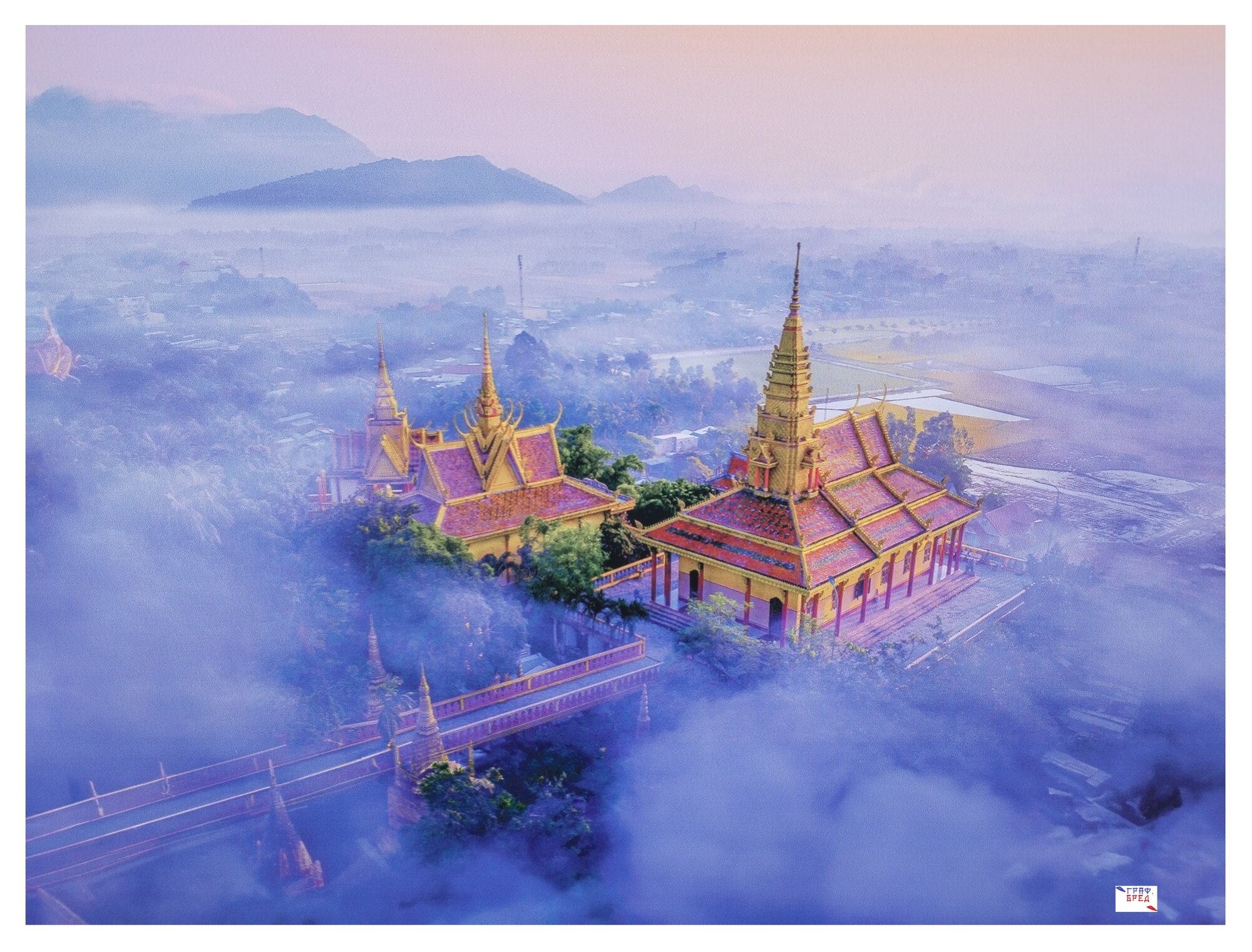 Постер Музея графического бреда "Архитектура Вьетнама", холст, экосольвентная печать