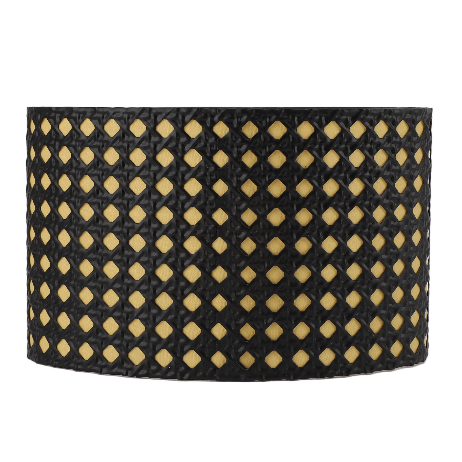 Абажур овальной формы, полый металлический резной, совместимый с патронами калибра E27 E14, крышка лампы для офиса, спальни, гостиной, черный и желтый лайнер