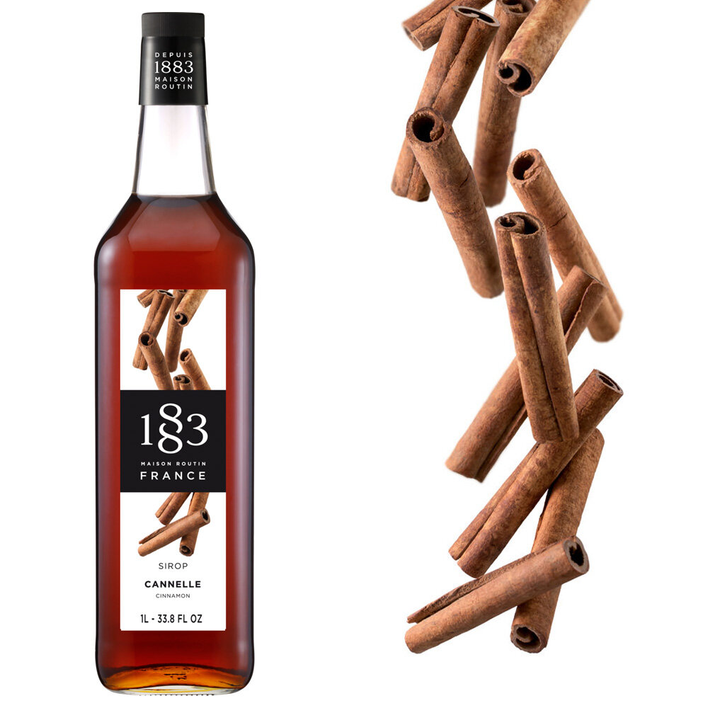 Сироп 1883 Routin "Корица", тростниковый сахар, стеклянная бутылка, 1 л