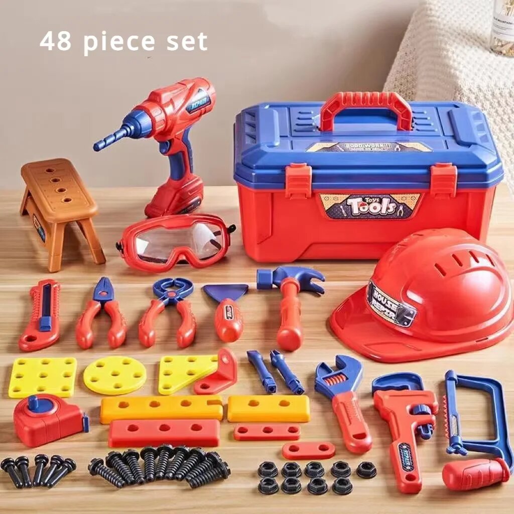 Детский набор инструментов 48PCS с отверткой и дрелью