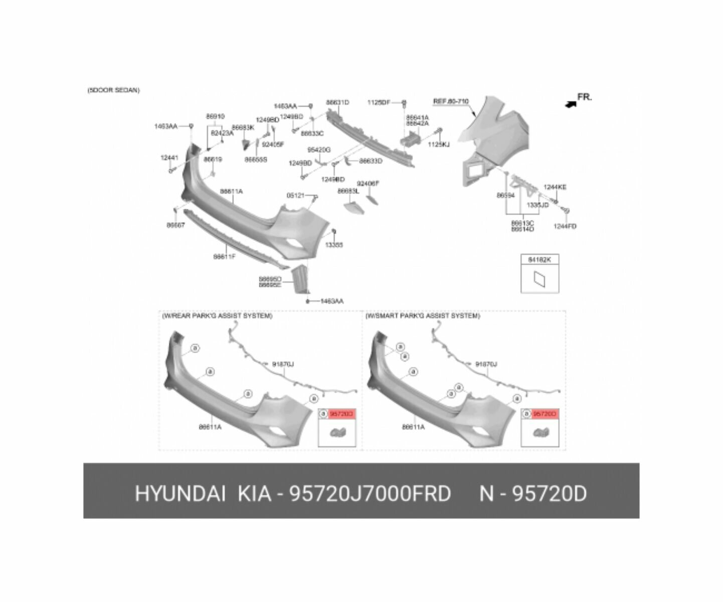 Датчик Парковки Ультразвуковой(Hyundai/Kia 95720J7000Frd)
