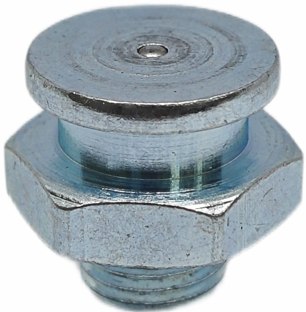 Тип М1 плоская Ø 16 мм. M10x1 упаковка 10 шт. Пресс-масленка (тавотница) оцинк. сталь, DIN 3404 MasloSmenka 010503-10