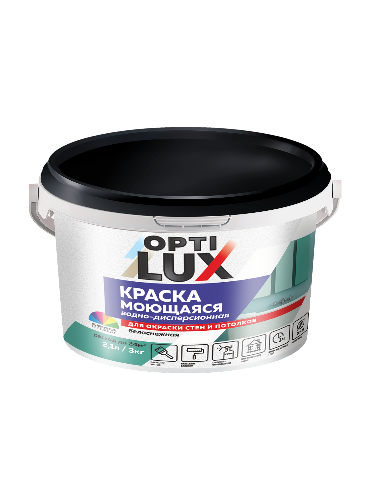 Краска моющаяся, OPTILUX - 3 кг.