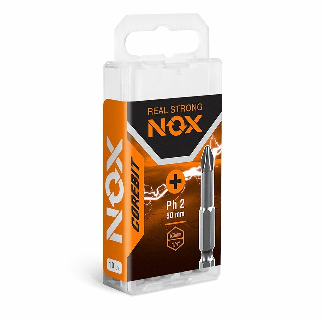 Биты Nox "Corebit", PH2, сталь, 50 мм, 4 шт