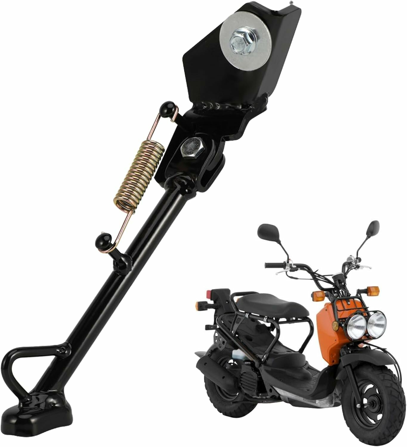 Боковая подставка (кикстендер) для Honda Ruckus/Zoomer — регулируемая по высоте, ЧПУ, железо + нерж. сталь