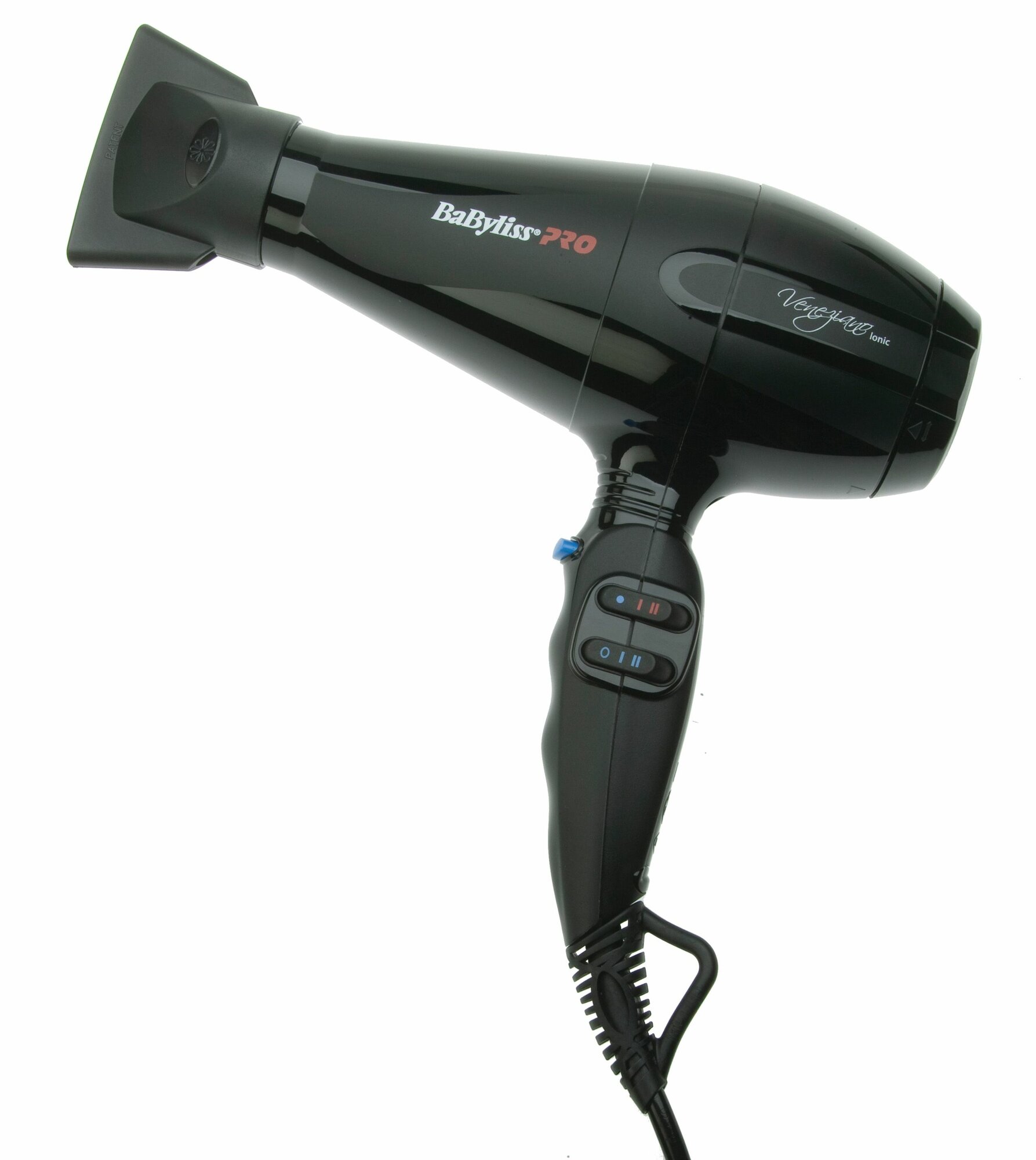 Фен для волос профессиональный BaByliss PRO Veneziano, 2000 Вт, 2 насадки, черный
