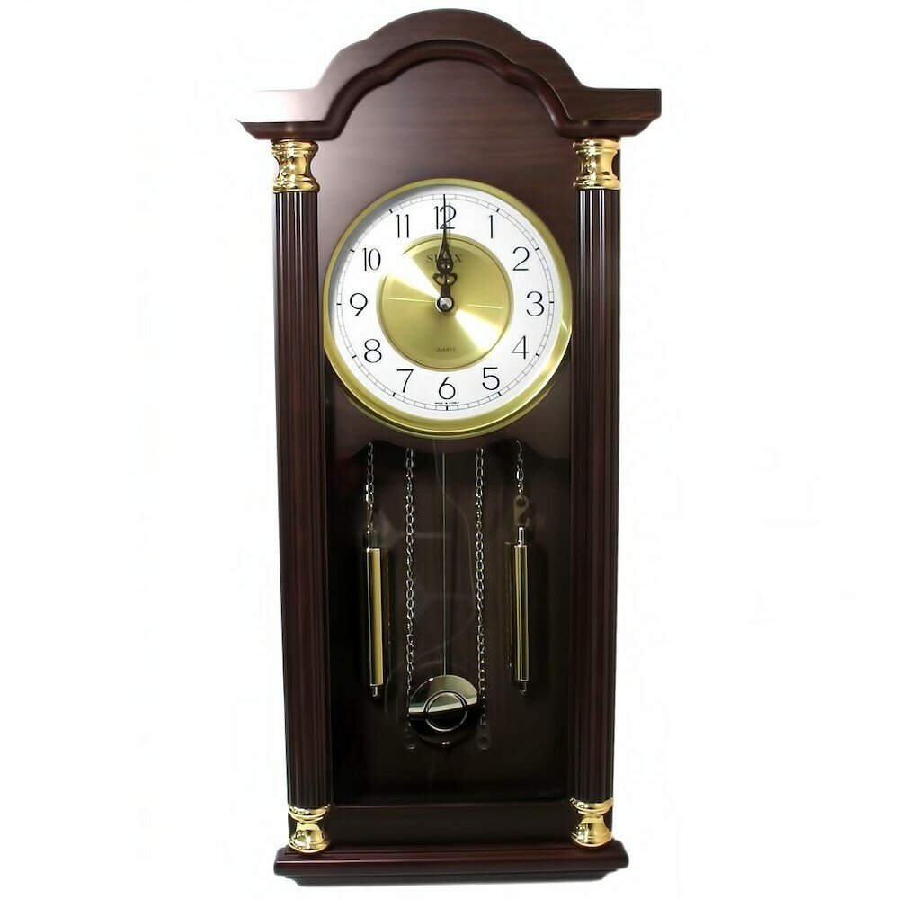 Настенные часы с боем, мелодией, маятником и гирями, Арт 2081 Brown CMA