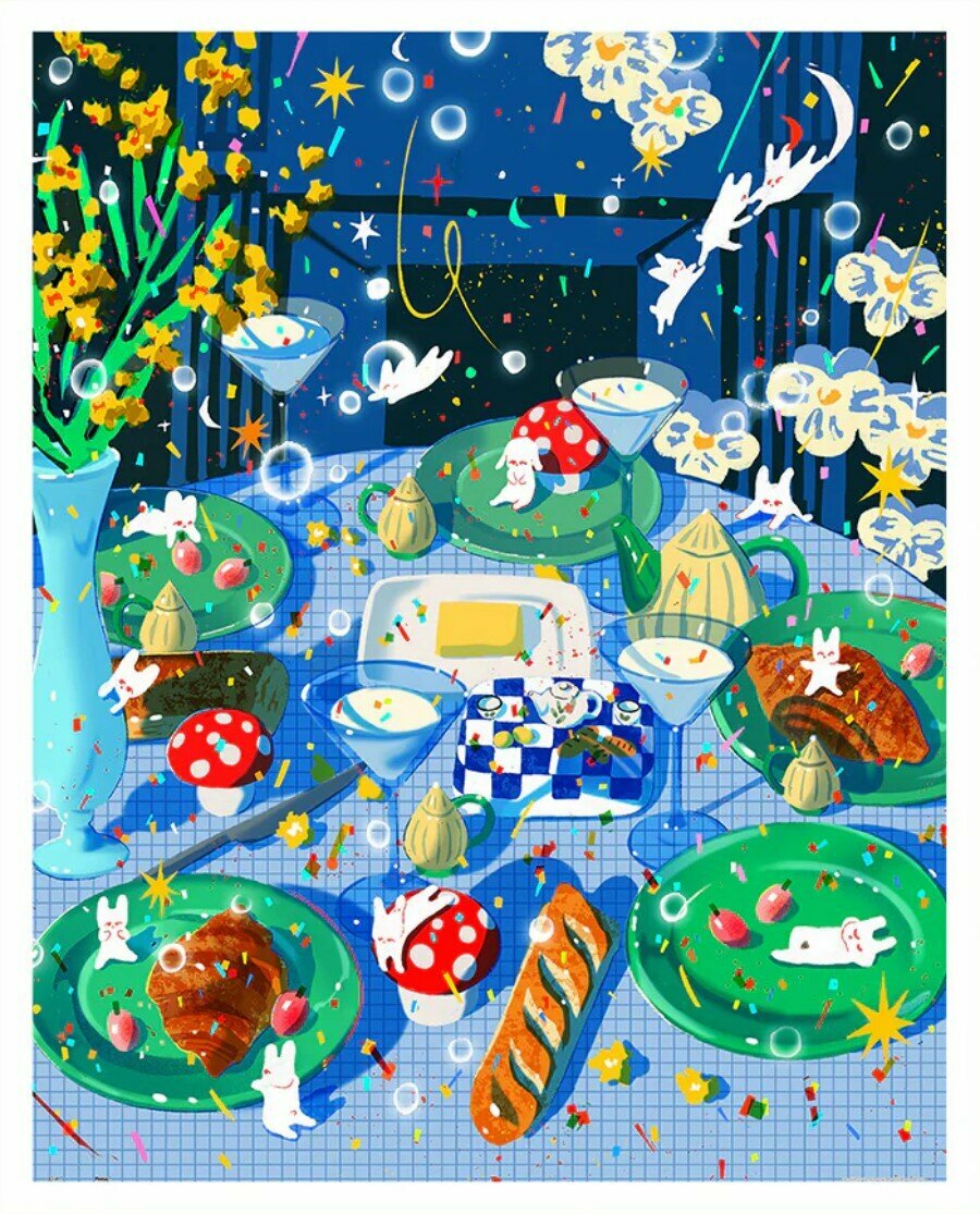 Пазл для взрослых Pintoo 2000 деталей, элементов: Фангю Ма. Вечеринка