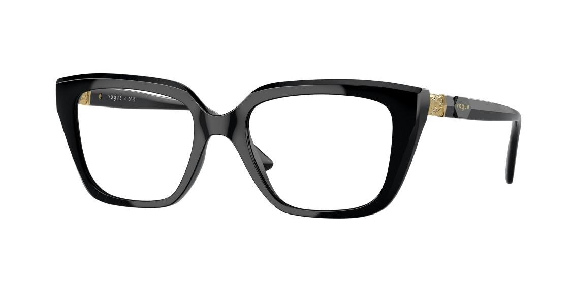 Оправа Vogue Eyewear VO 5477-B W44, пластик, "кошачий глаз", квадратная, черная