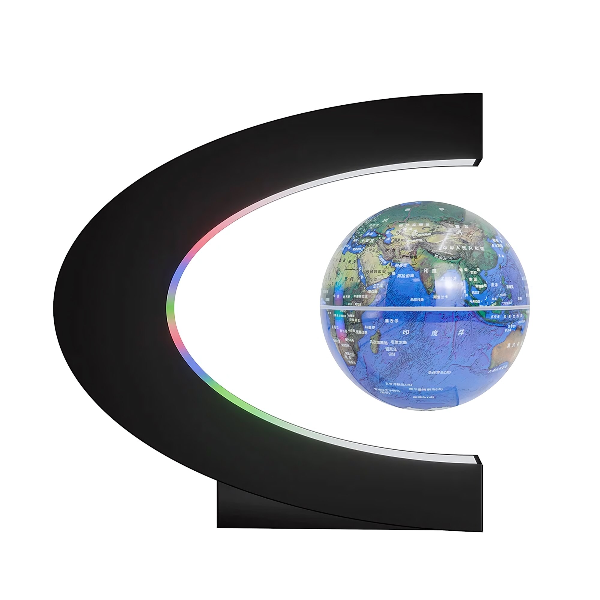 Глобус с магнитной левитацией "Китайский темно-синий шар", светодиодная подсветка