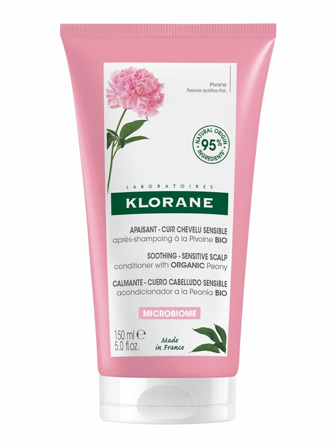 КЛОРАН Бальзам-кондиционер для всех типов волос с органическим экстрактом пиона, 150 мл | KLORANE Conditioner with Peone