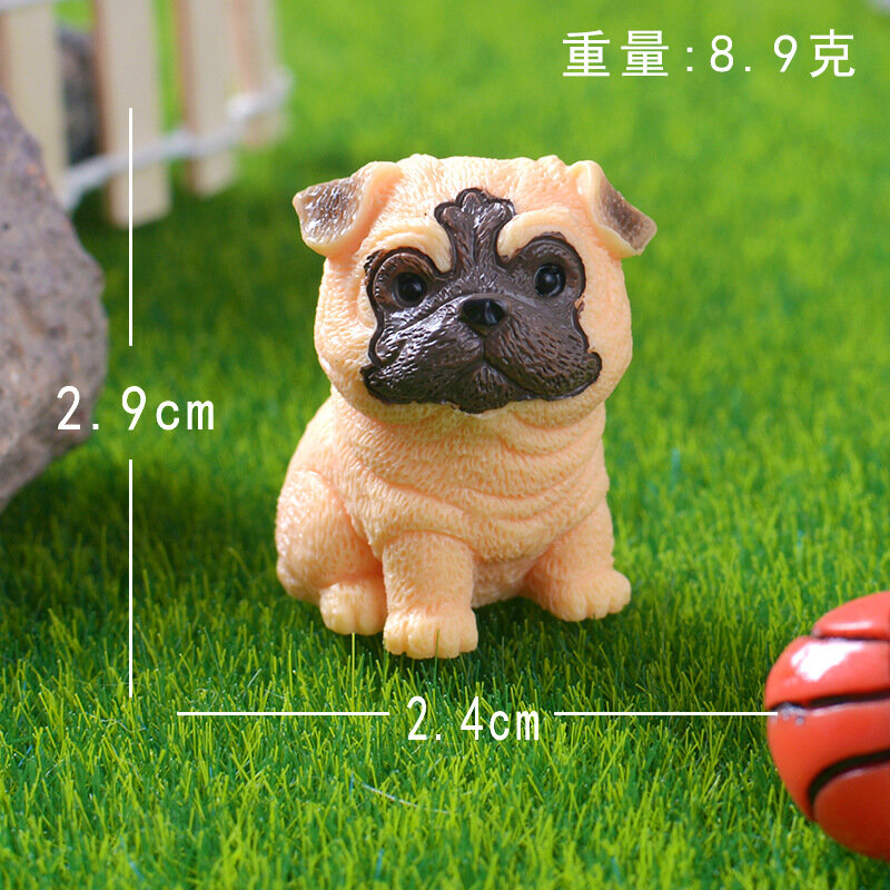 Кросс-бордерный мультяшный милый реалистичный красочный миниатюрный садовый орнамент для собак Самойед Померанский Доберман DIY аксессуары