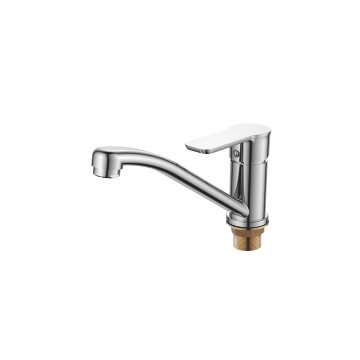 Смеситель кухня средний нос на гайке (35) Силумин Accoona A4264