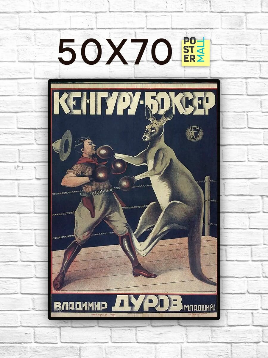 Постер для интерьера на стену (50х70 см). Кенгуру боксер из сериала Друзья