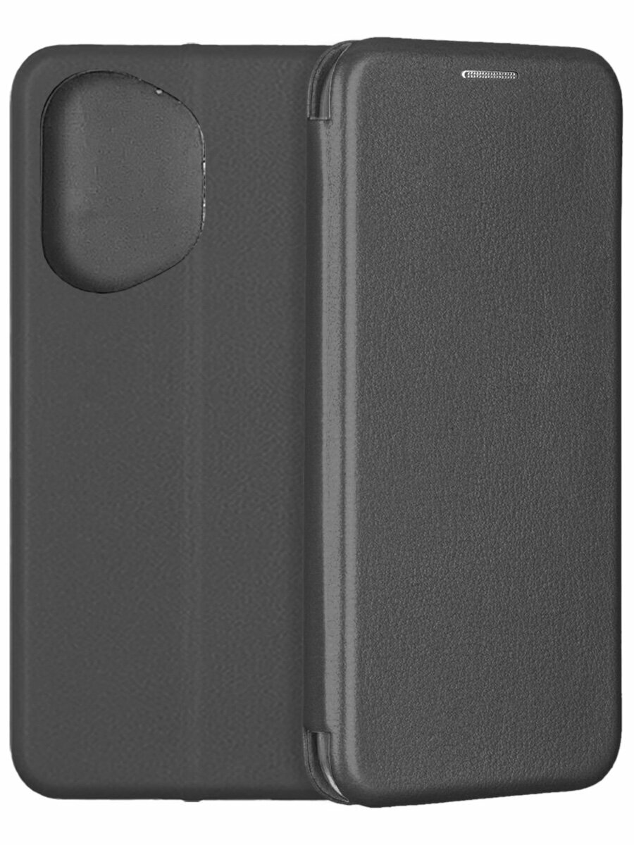 Чехол книжка для Honor 400 черный / подставка, отделение для карт