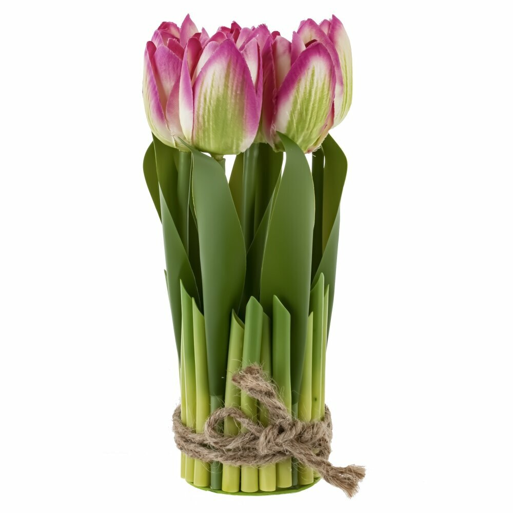 Цветочная композиция Тюльпан, 10х10х19 см KSM-817665