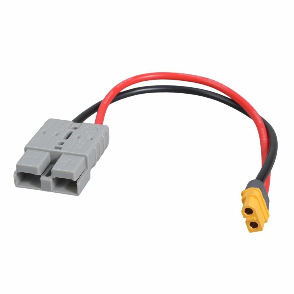 Высокотоковый кабель для зарядки аккумуляторов 12AWG с разъемами ADS и XT60, длина 30 см/11.81 дюйма
