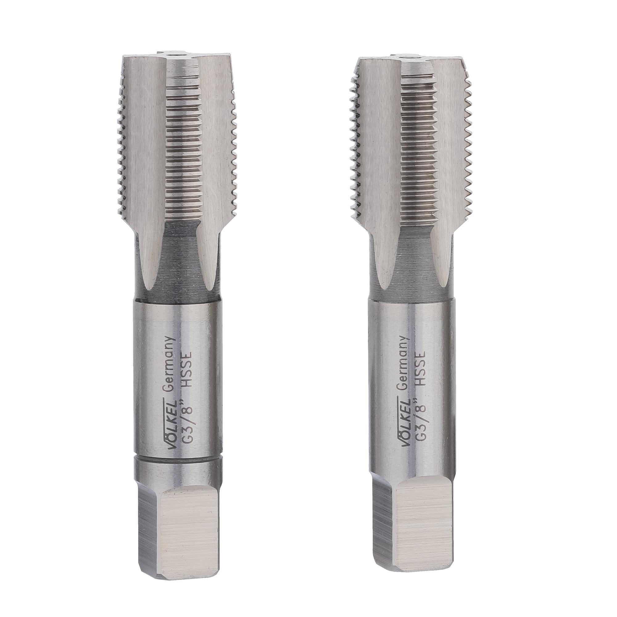 Набор метчиков 2шт Volkel HSSE DIN5157 трубная резьба G 3/8"-19 55316