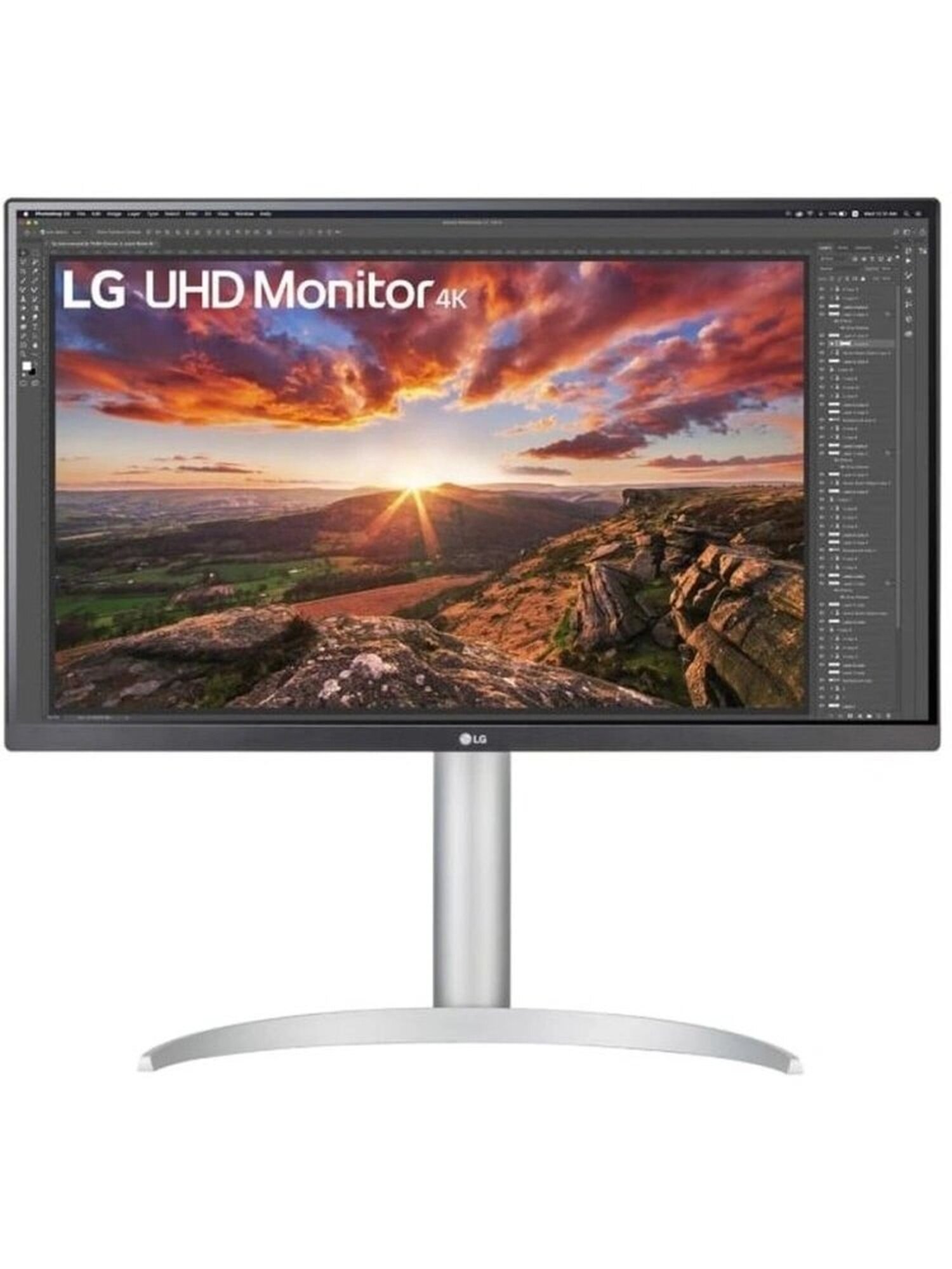 Монитор 27" LG 27UP850K-W Silver-White с поворотом экрана (IPS, 3840x2160, 5 ms, 178°/178°, 400 cd/m, 1200:1, +2хHDMI