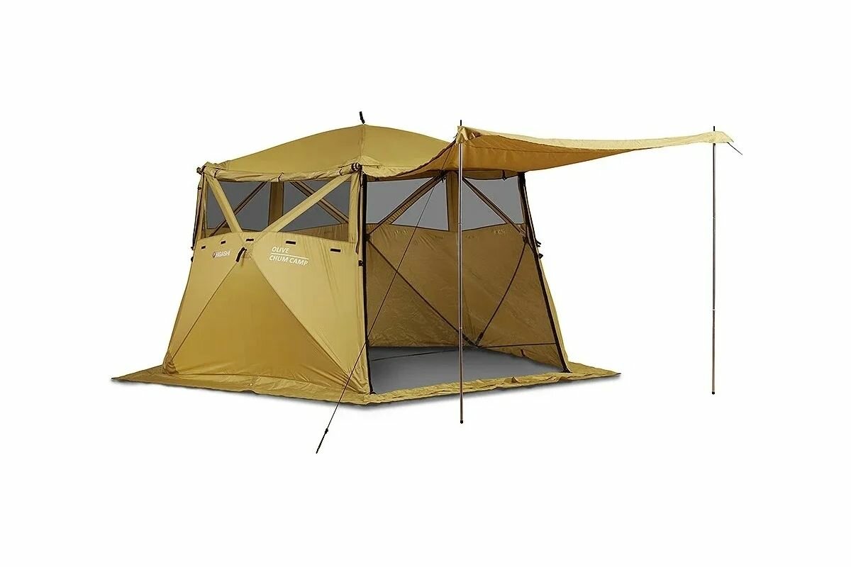 Кухня-шатёр HIGASHI "Chum Camp", противомоскитная, оливковая, 15 кг