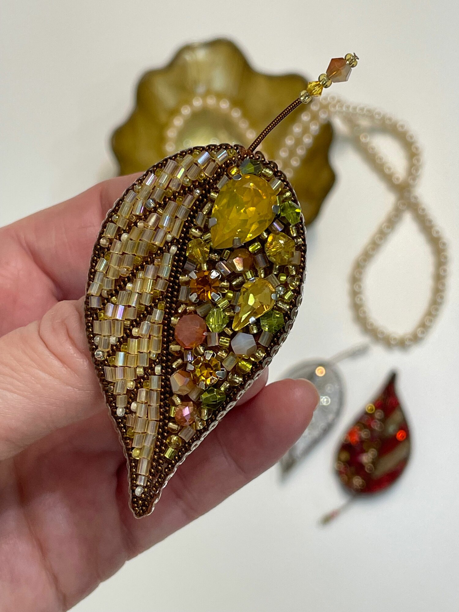 Брошь, стразы, стекло, хрусталь, кристаллы Swarovski