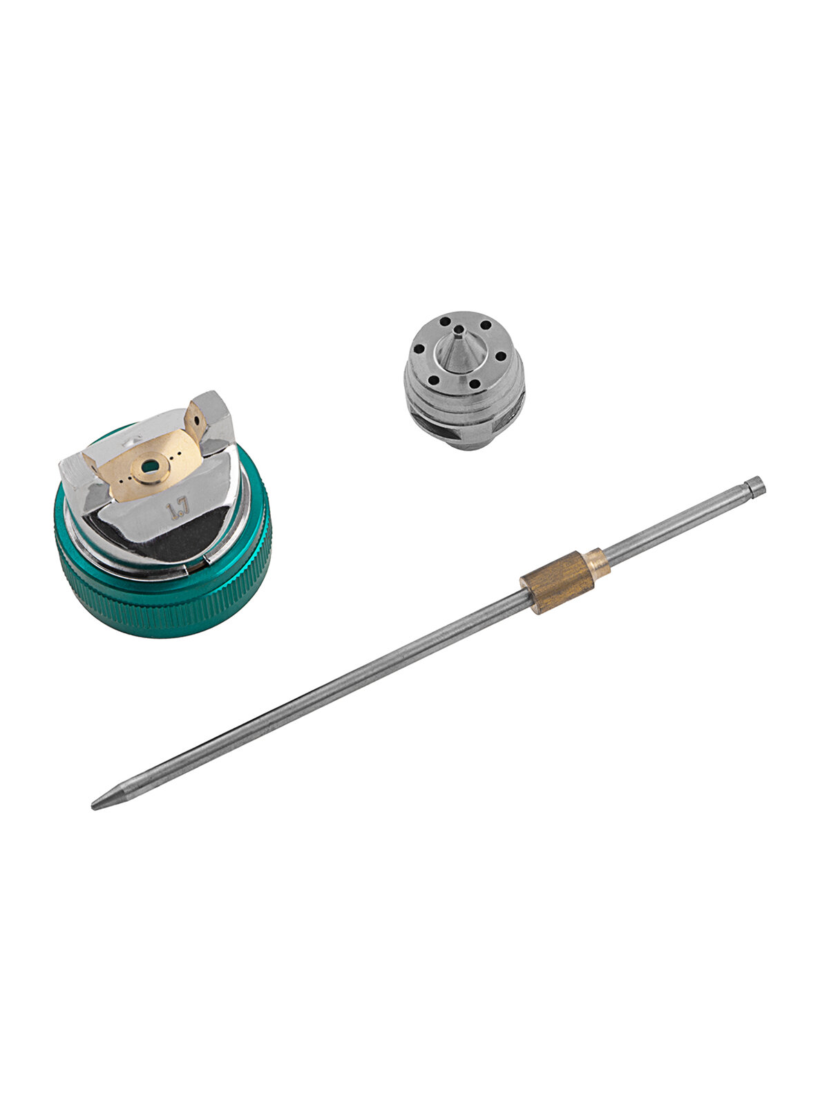 Набор для краскораспылителя Stels AS802HVLP: сопло 1,7мм, игла, чашка 57342