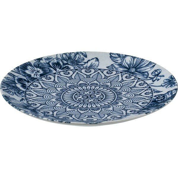Тарелка «Парадайз», фарфор, 20 см, синий, белый (Добрушский фарфоровый завод)
