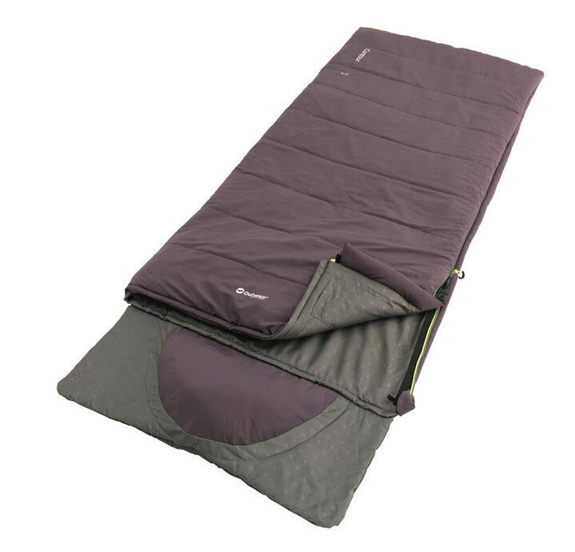 Decathlon Туристический спальный мешок Outwell Contour с подушкой, фиолетовый/серый