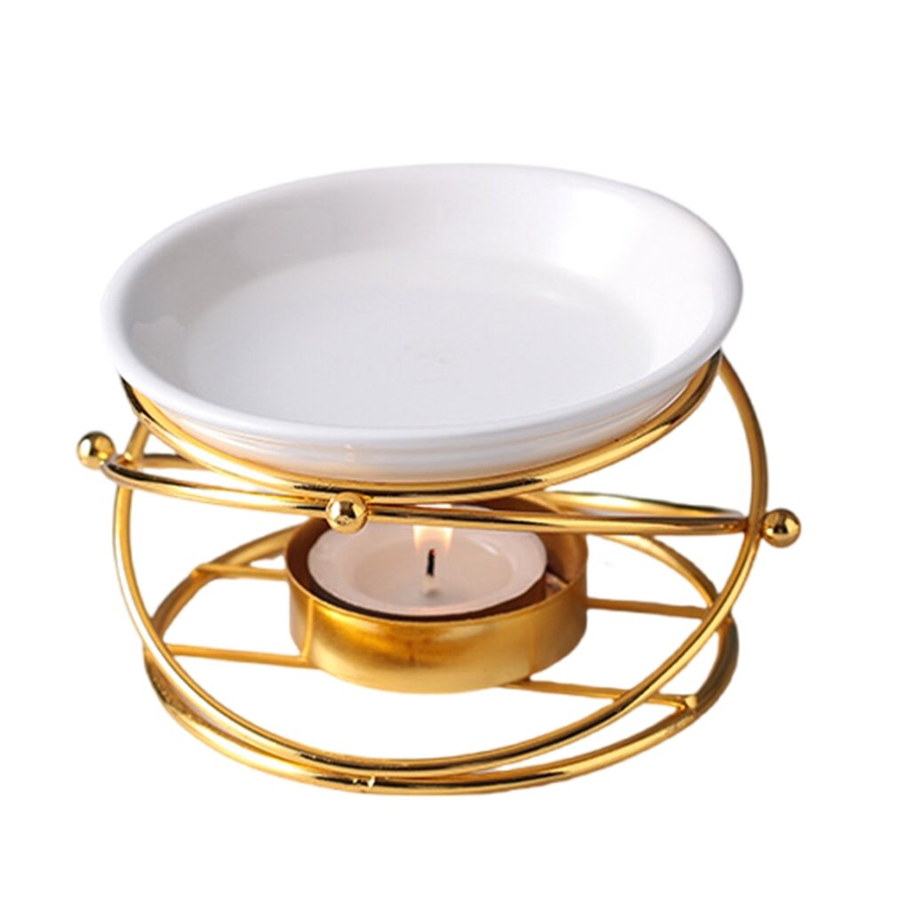 Золотые Ароматические Горелки Керамический Подсвечник для Украшения Дома Термостойкий