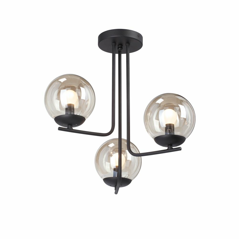 Люстра Vitaluce V4942-1/3PL, 3xE14 Макс. 40Вт Черный, Матовый / Виталюче.