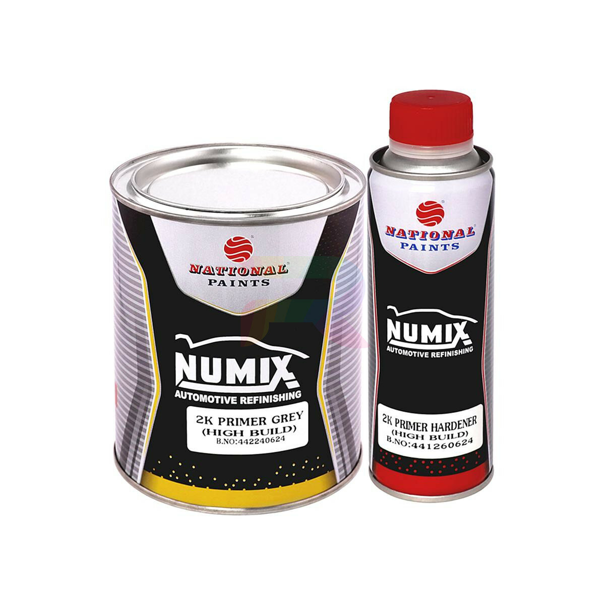 Грунт толстослойный акриловый автомобильный Numix 2K 4+1 High Build Primer серый 1 л. с отвердителем 0,25 л.