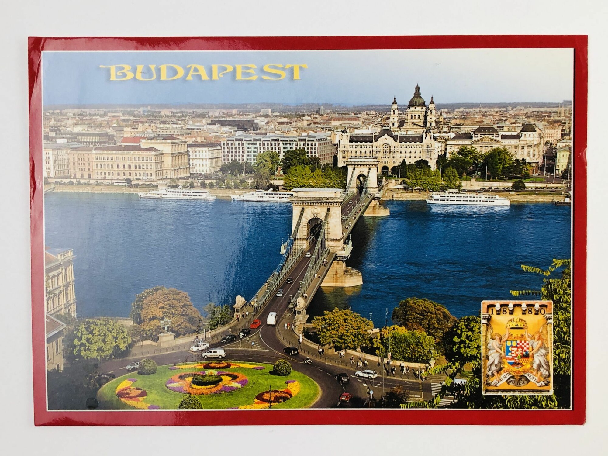 Будапешт. Цепной мост Сечени. Открытка