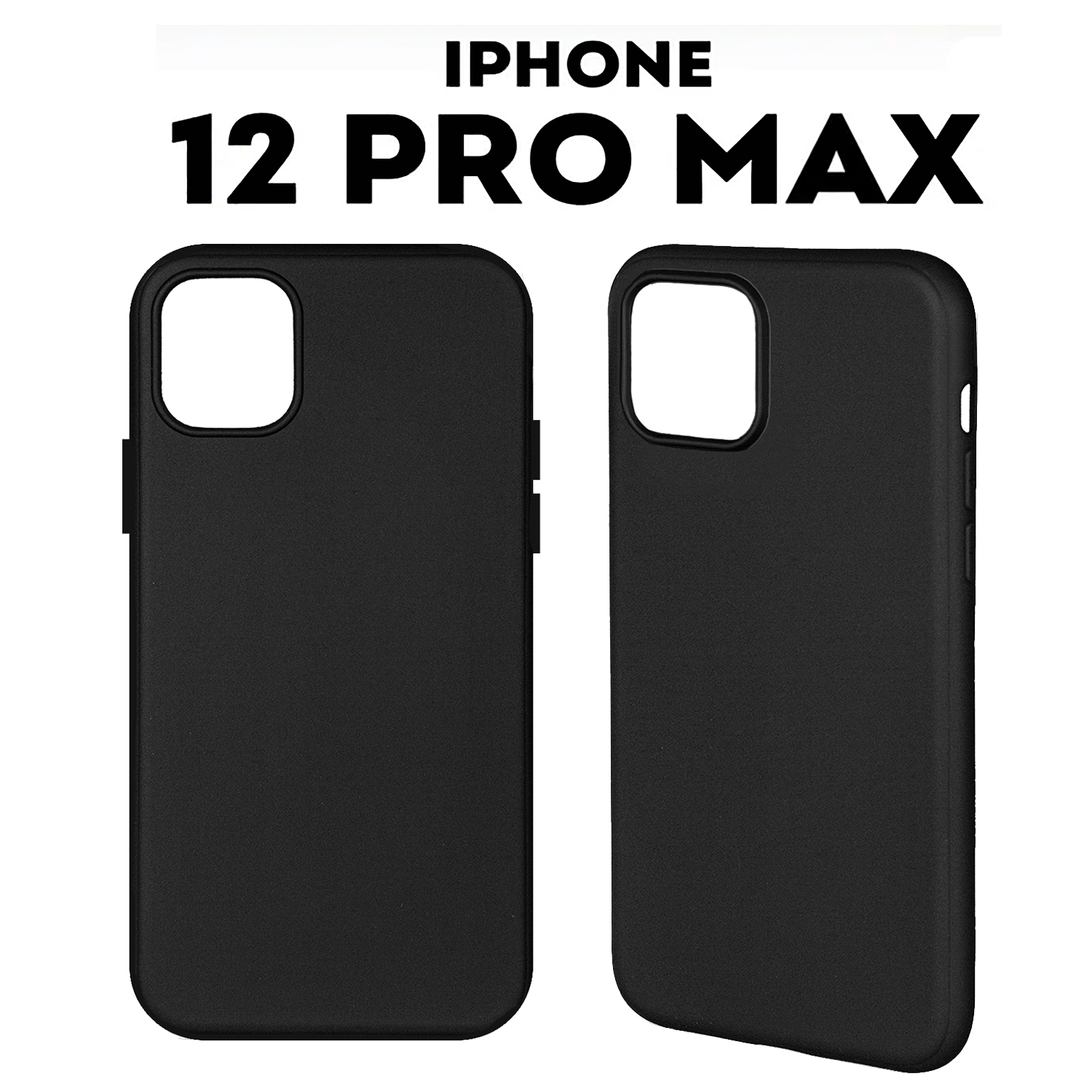 Чехол для телефона Apple iPhone 12 Pro Max (Айфон 12 Про Макс), Premium TPU, черный матовый