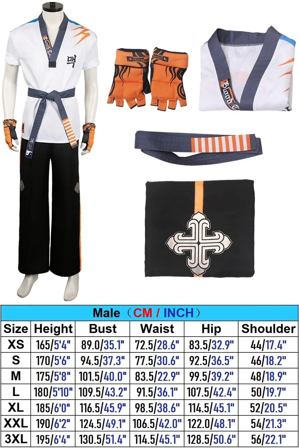 Hwoarang Косплей костюм из хлопка М