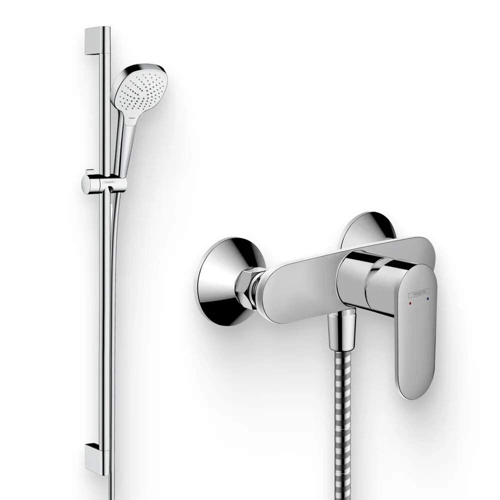 Душевой комплект Смеситель для душа Hansgrohe Vernis Blend 71640000, хром / Гарнитур Croma Select E 26592400