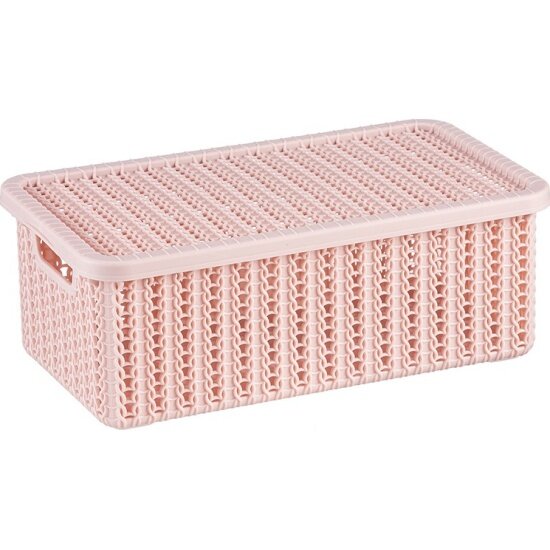 Коробка Idea вязание 3л с крышкой М 2369 Чайная роза