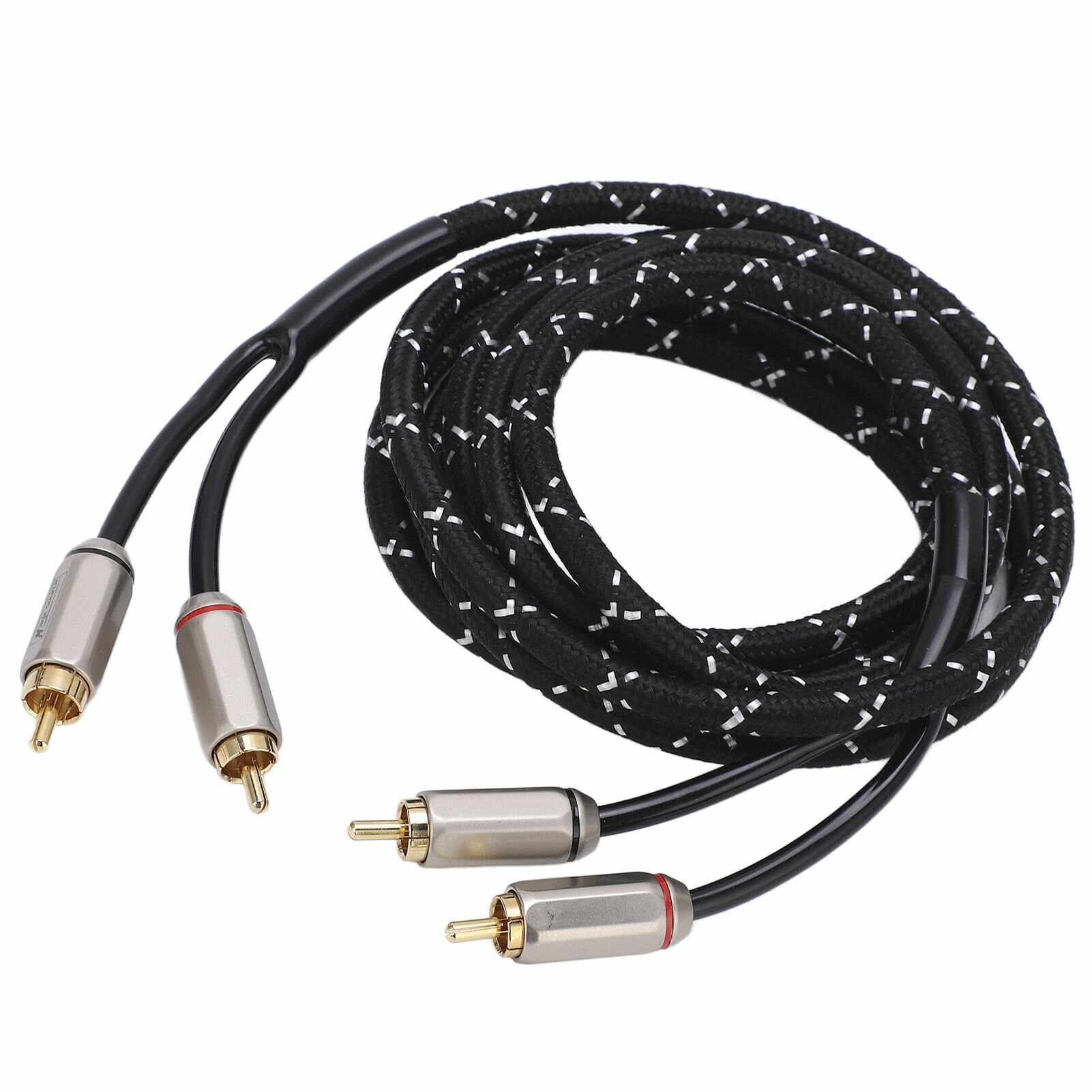 Аудиокабель 2.0м с двойным штекером для усилителя