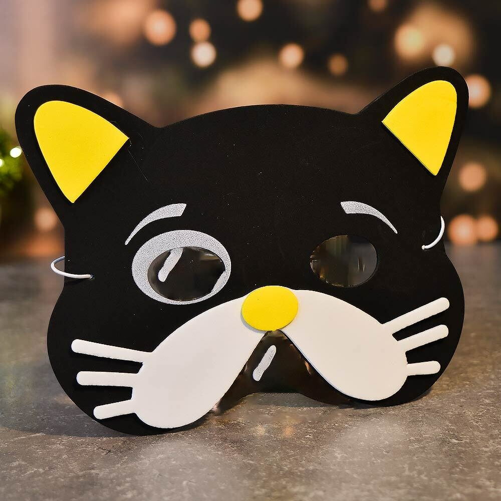 Маска карнавальная «Котик Тимоша» из EVA, чёрный цвет, для праздников