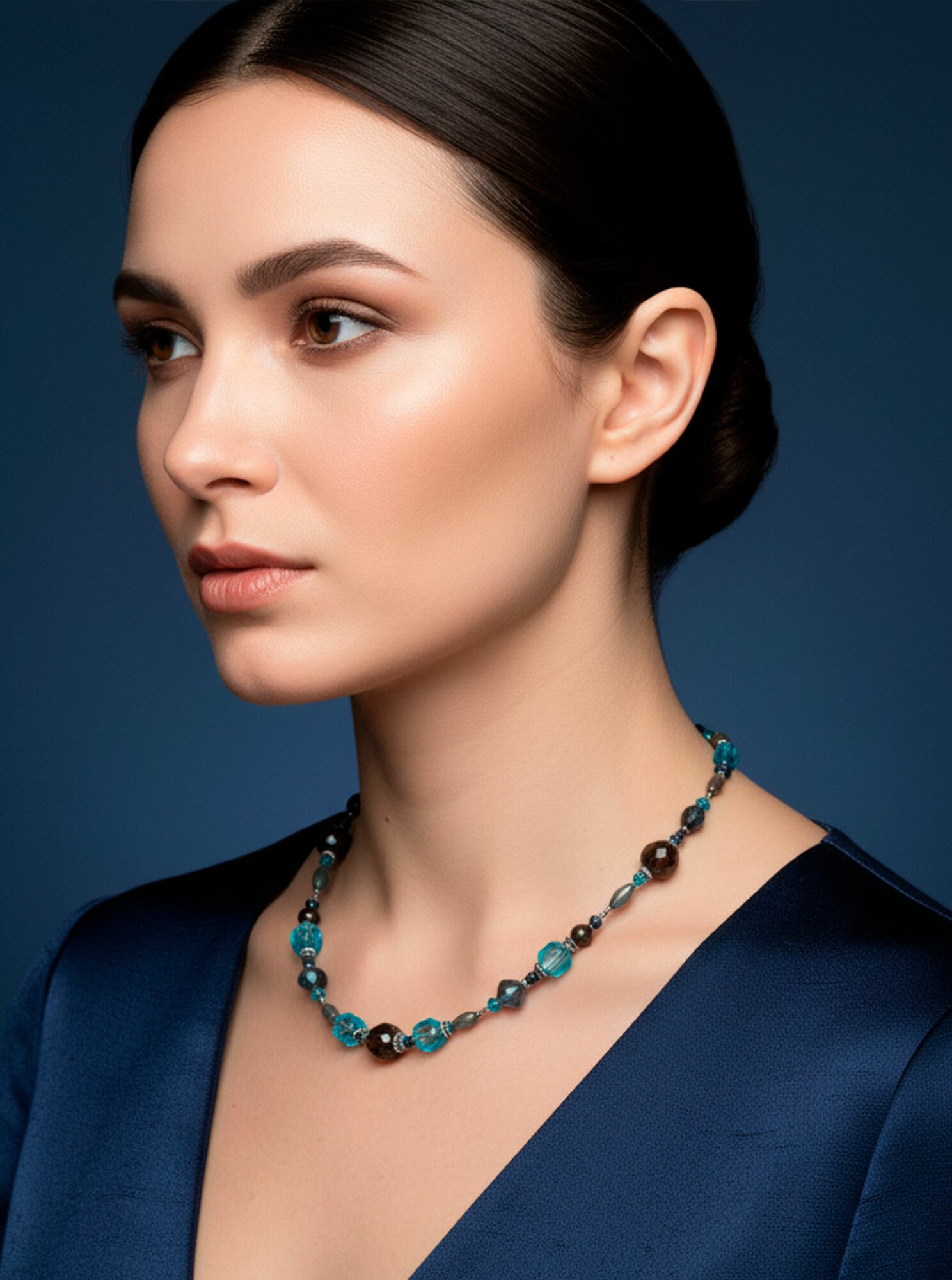 Бусы, шпинель синтетическая