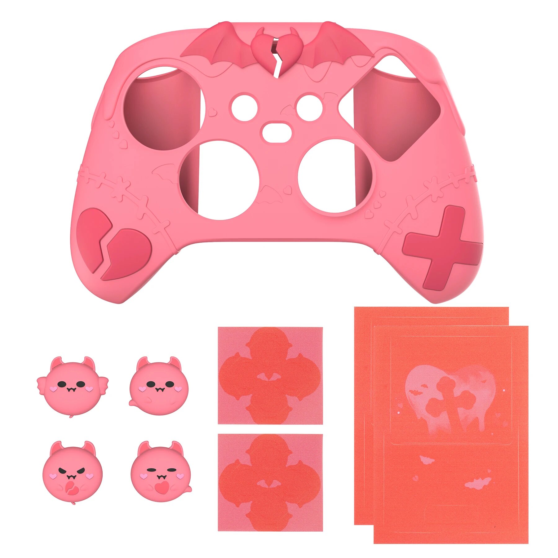 EXtremeRate силиконовый чехол для контроллера Xbox Series X/S Gothic Imp Peach Pink Gothic-Pink